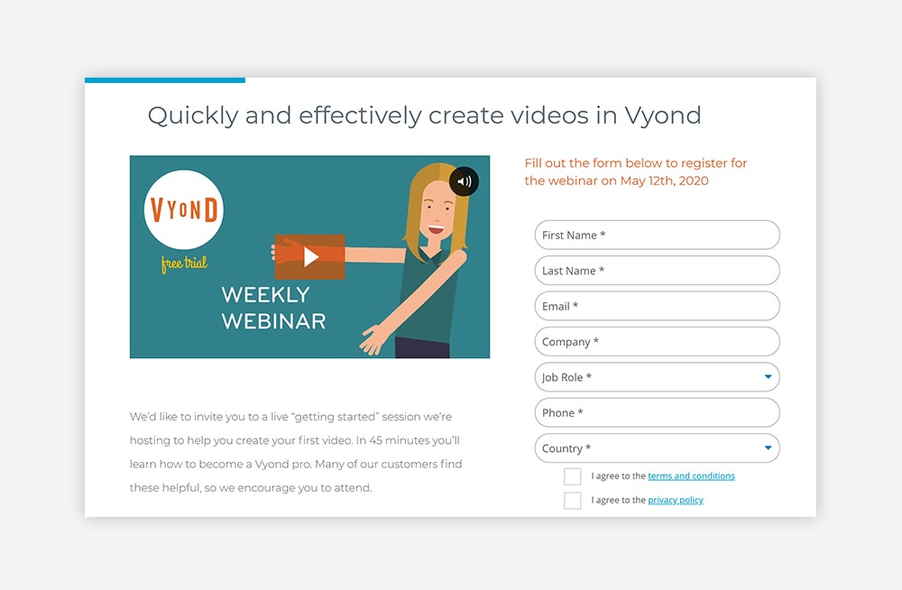 Webinar Landing Pages Examples & Best Practices 2020