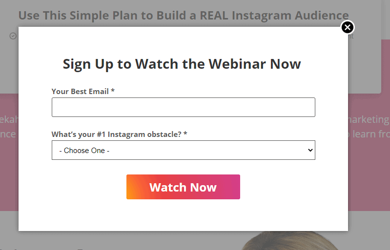 Webinar landing pages examples + best practices